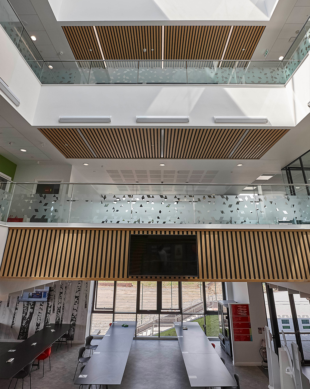 School Atrium With Customised RIB Solution | Gustafs Scandinavia