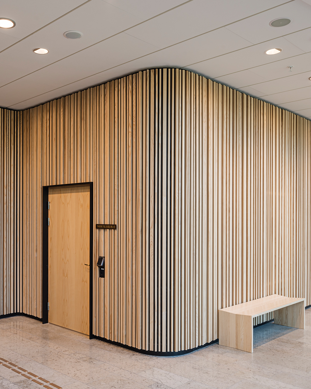 Robust Timber Slat Modules at District Court | Gustafs Scandinavia