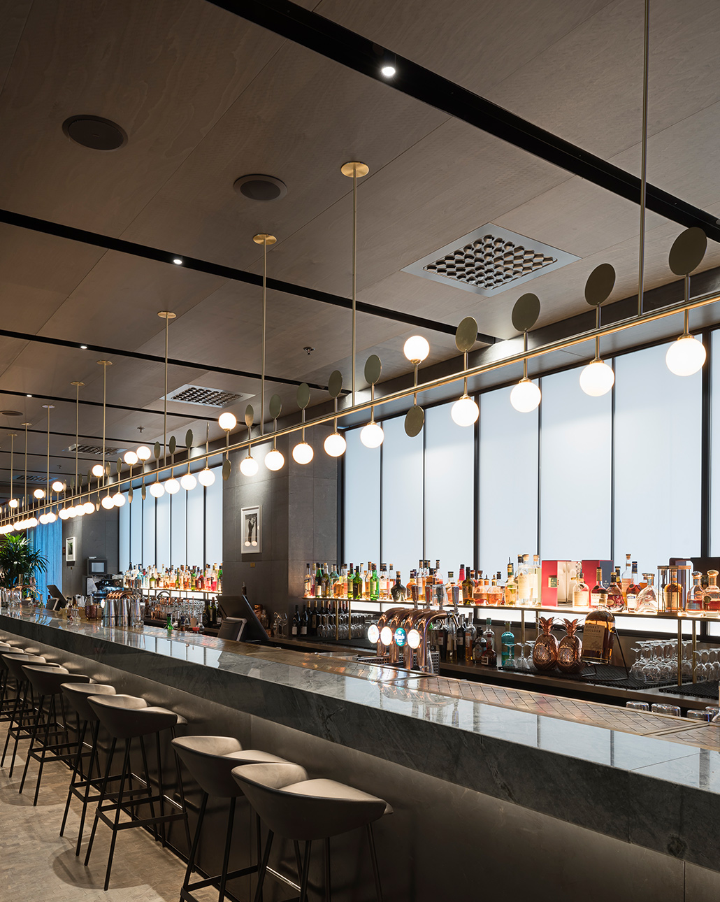 Micro Perforated Wooden Ceiling in Hotel Interior | Gustafs Scandinavia