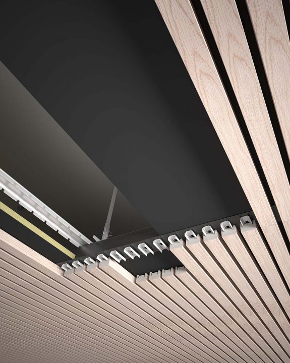 Linear Rib Installation - Ceiling | Gustafs Scandinavia