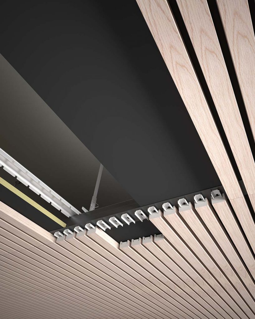 Linear Rib Installation - Ceiling | Gustafs Scandinavia