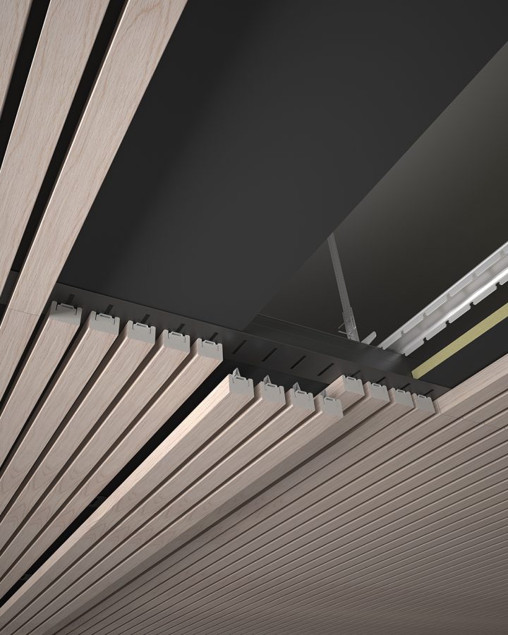 Linear Rib Installation - Ceiling | Gustafs Scandinavia