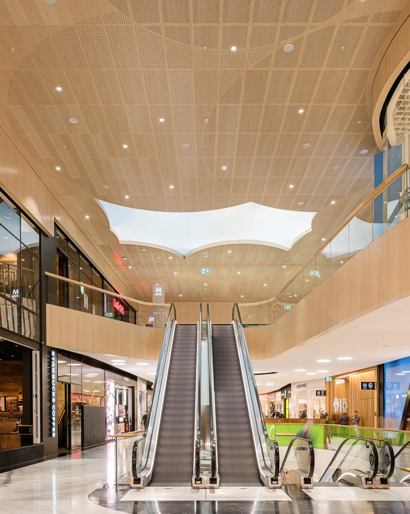 Perforated Ceiling Panels in Shopping Mall | Gustafs Scandinavia