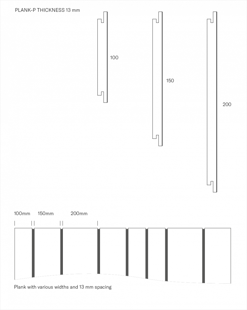Linear Plank-P Vägg | Gustafs Scandinavia