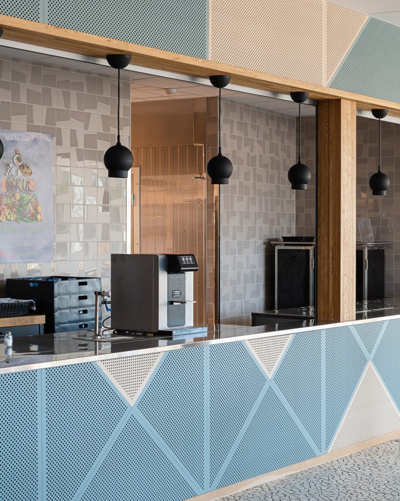 Custom-made pattern in school bistro | Gustafs Scandinavia