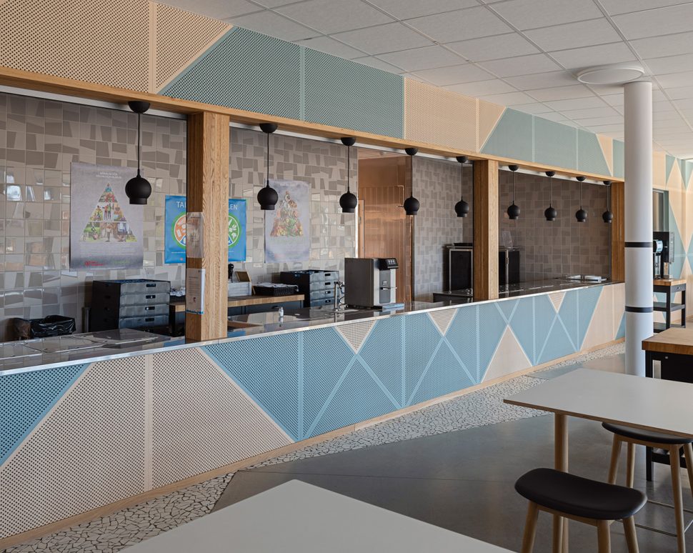 Custom-made pattern in school bistro | Gustafs Scandinavia